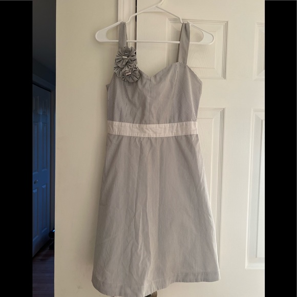 Modcloth | Dresses | Modcloth Summer Dress Blue Pin Stripes M | Poshmark